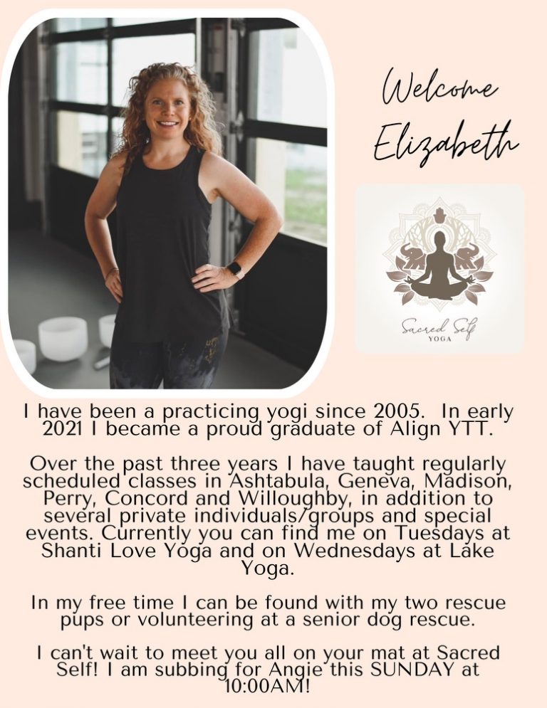 Welcome Elizabeth - Sacred Self Yoga